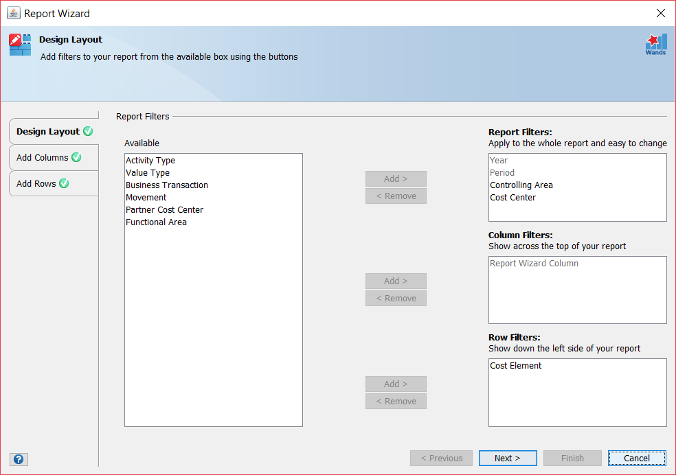 Design Layout – Wands for SAP