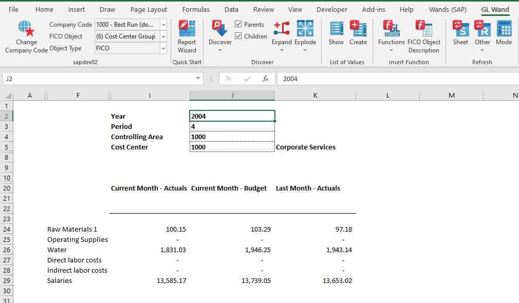 Report Wizard Output – Wands for SAP