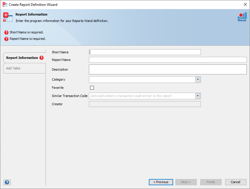 Create – Wands for SAP