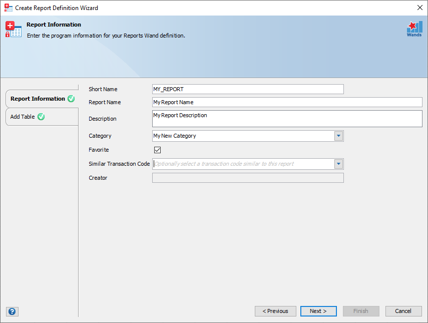 Create – Wands for SAP