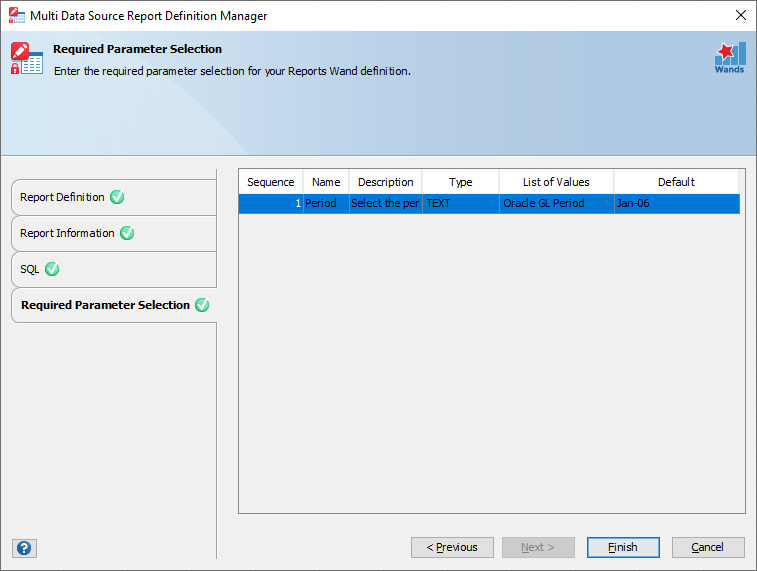 Report Definition Manager – Wands for SAP