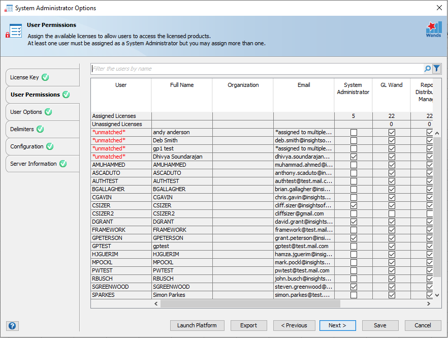 System Administrator User Permissions – Wands for SAP